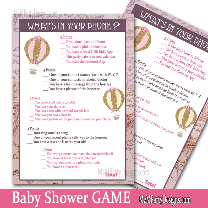 Oh the Places She Will Go Baby Shower Game Cards Bundle Set of - Etsy