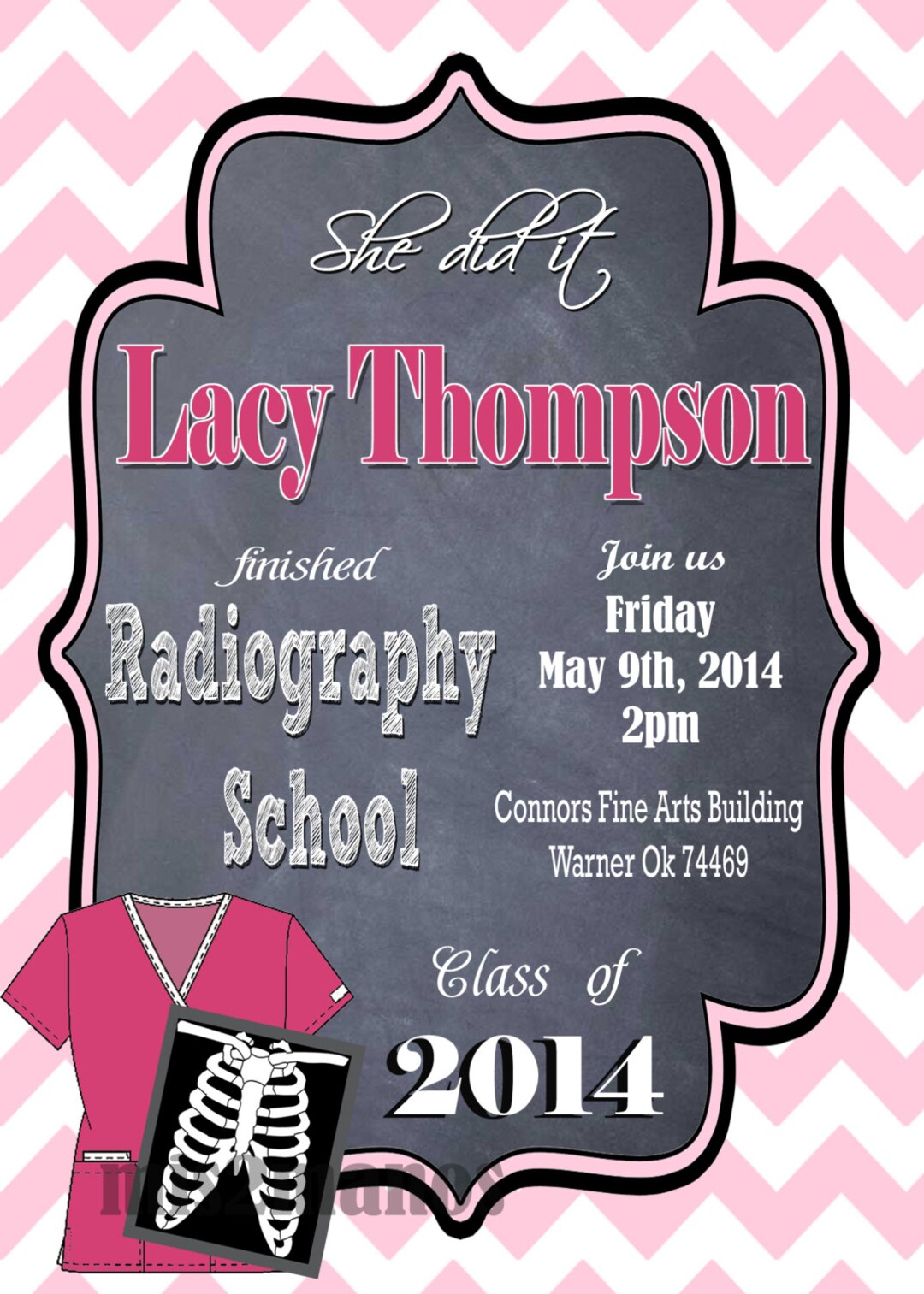 Nursing Medical Degree Graduation Party Invitation Graduation ...