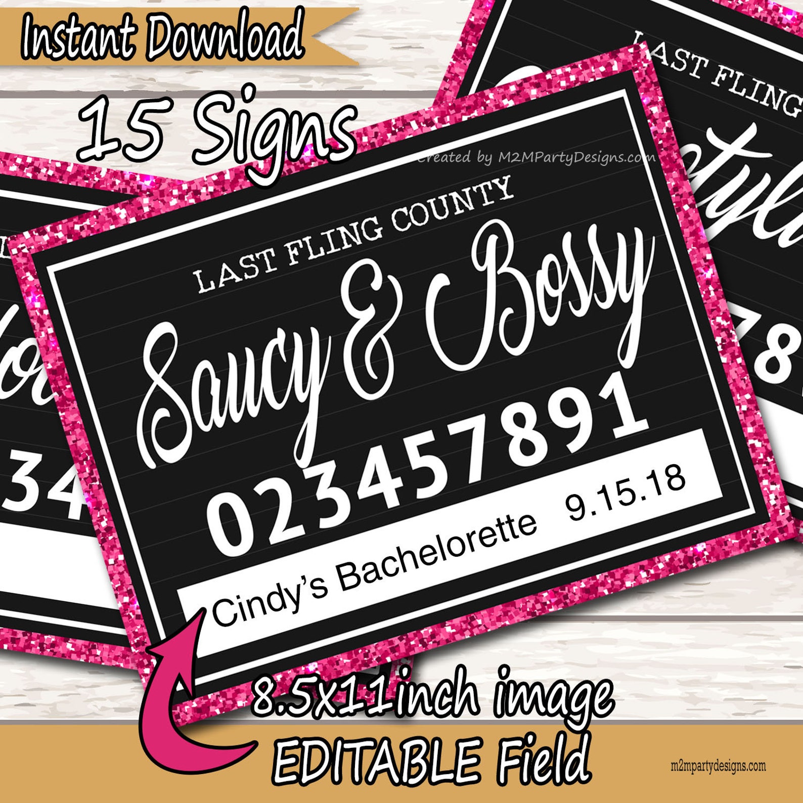 Bachelorette Party Mugshots Prop Signs Hot Pink Mug Shot - Etsy