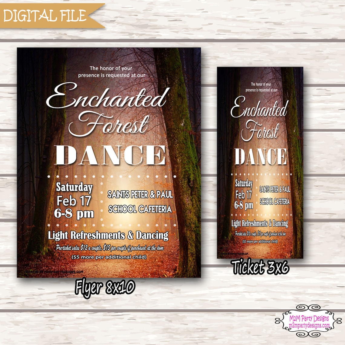 Enchanted Forest Prom Invitation With String Lights. Printable - Etsy