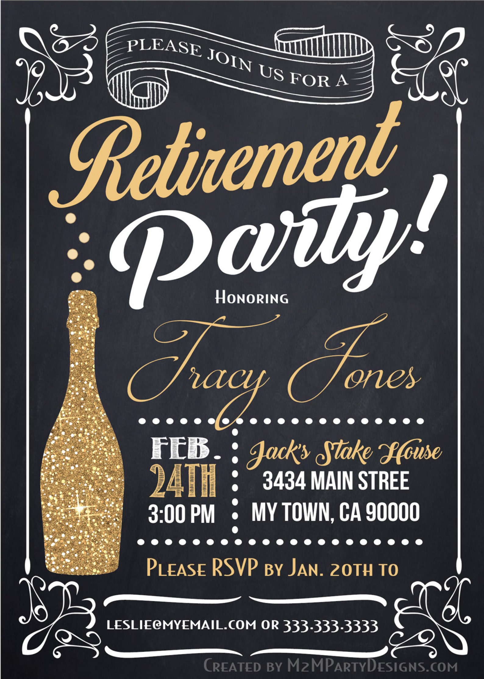 Retirement Invitation. Retirement Party Invitation. Retirement | Etsy