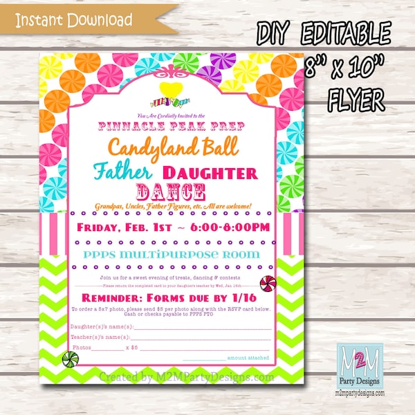 Father and Daughter Birthday Invitations - Etsy