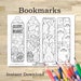 Easter Bookmark Coloring Bookmarks Bookmark, Spring Holiday Coloring ...