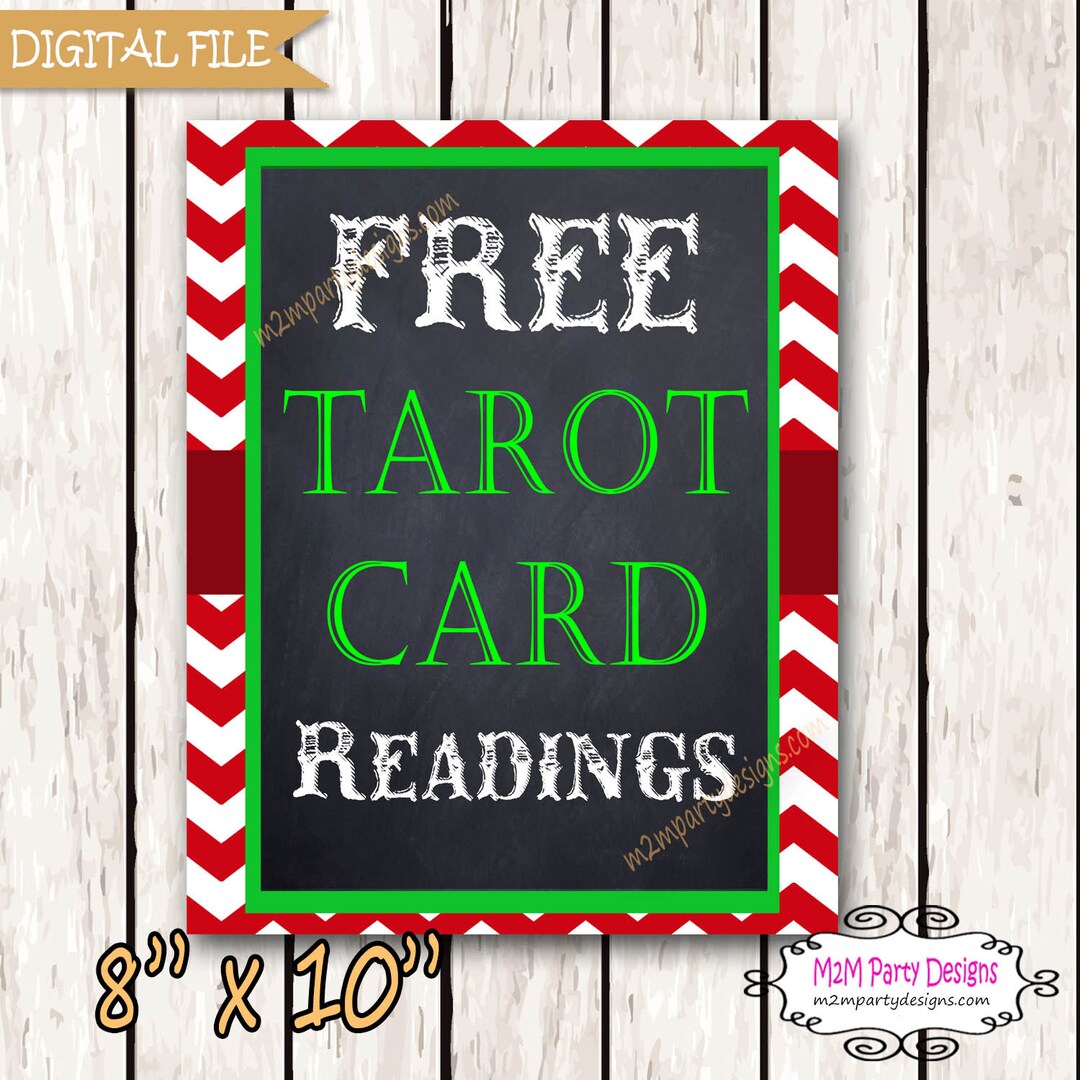 Tarot Reading Sign - Holiday Photo Booth Sign - Sign Printable - DIY ...