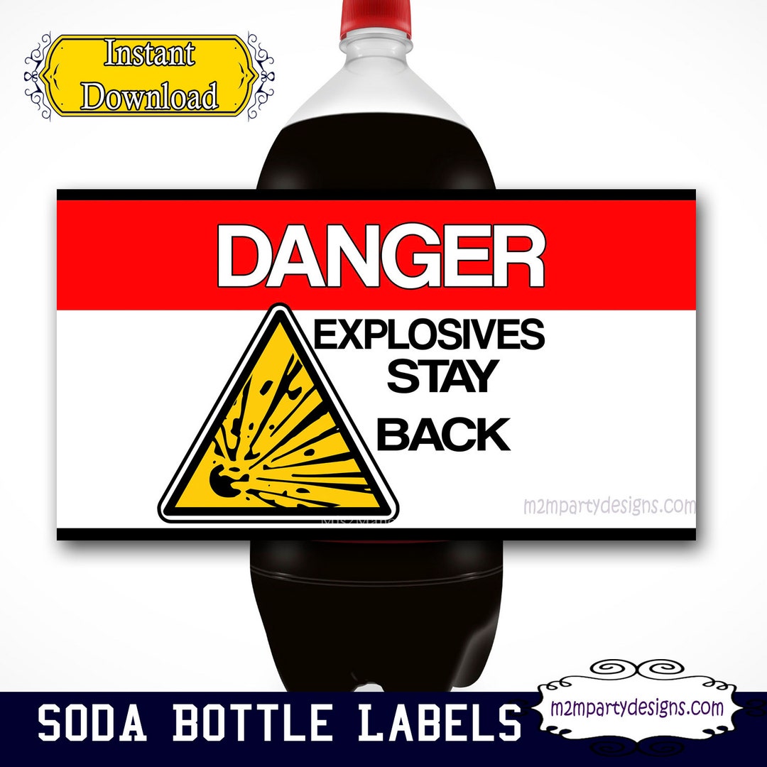 Science Soft Drink Labels. Science Party Decals. Danger Drink Labels ...