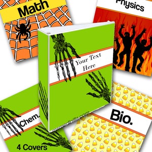 Binder Covers Halloween Student. Teacher Editable Printable Set of 4 ...
