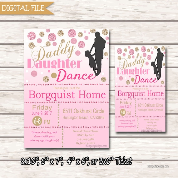 Father Daughter Dance Invitation