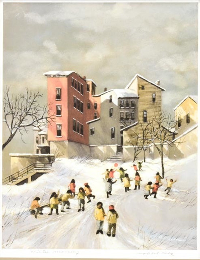 Robert Fabe Artwork Winter Morning Offset Lithograph | Etsy