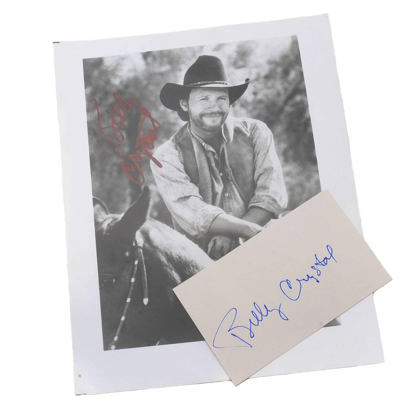 Billy Crystal Autograph Photograph, Hollywood Comedian, Cowboy on Horse ...