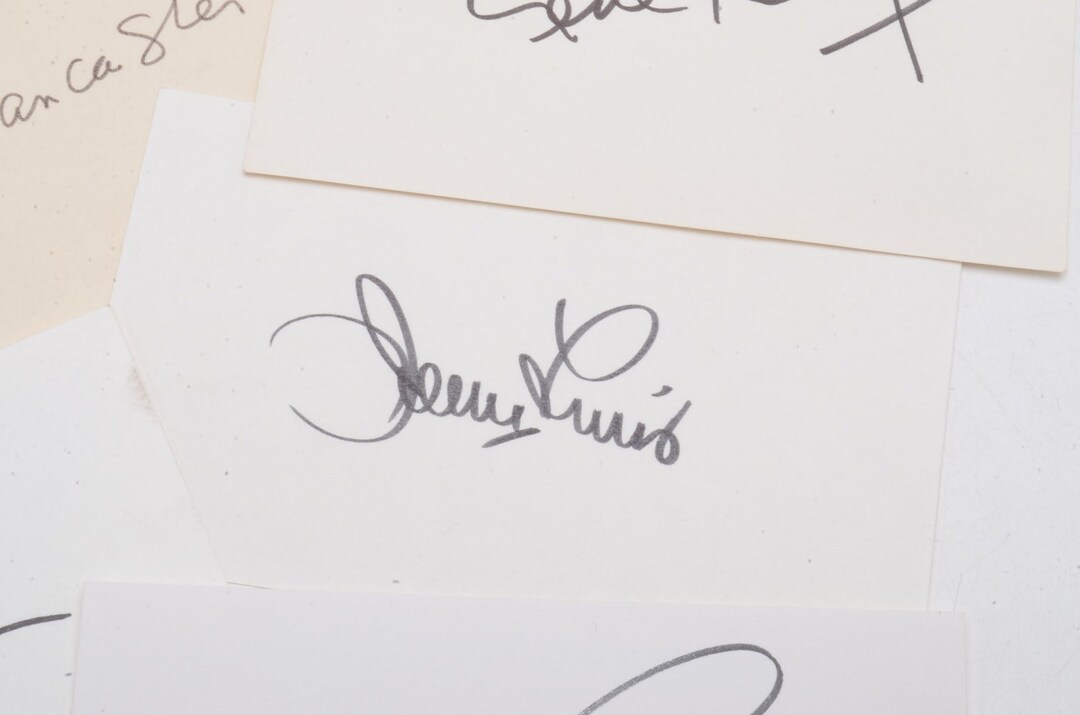 Famous Comedian Jerry Lewis Autographed Card in Black Marker - Etsy