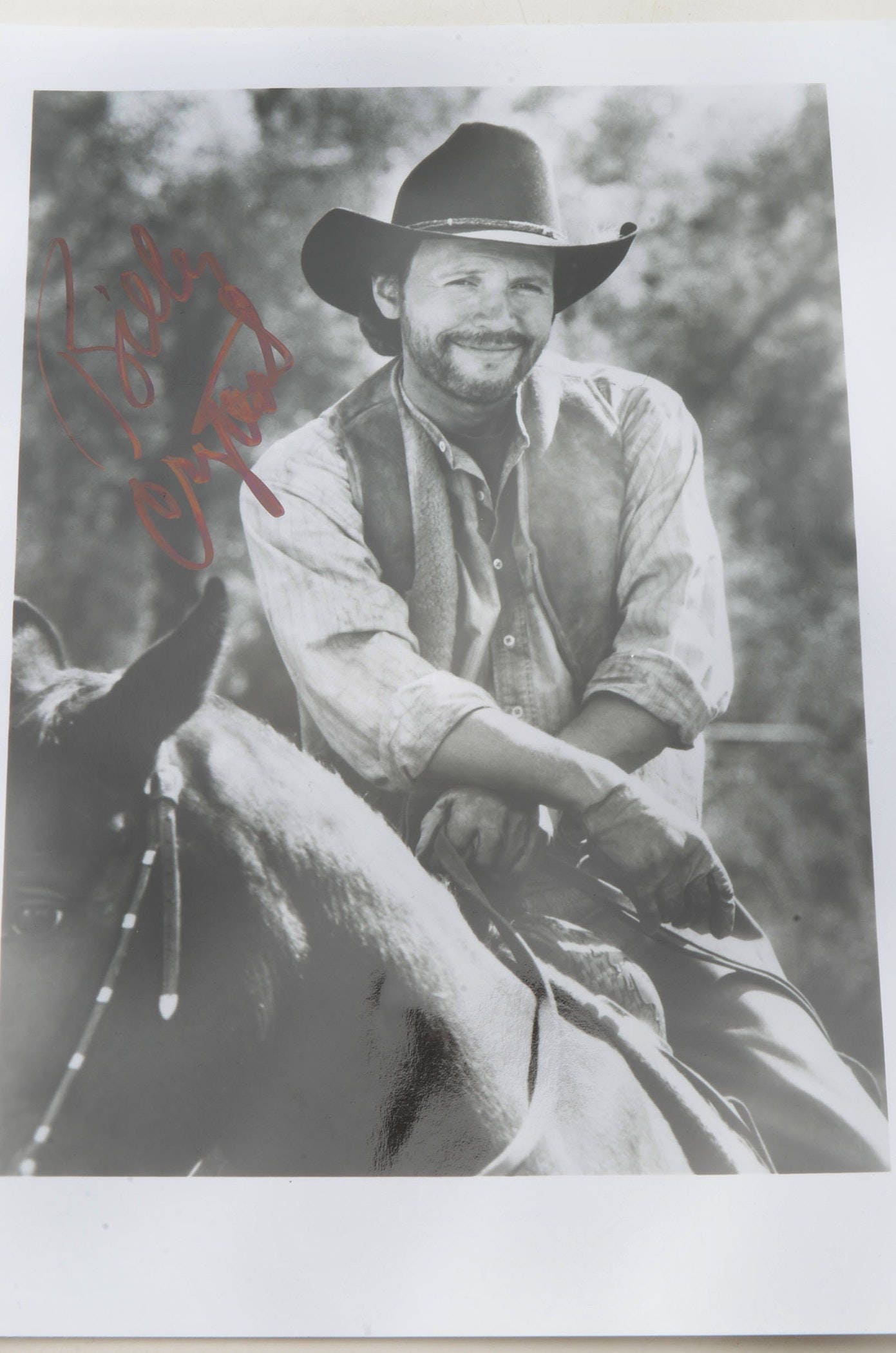Billy Crystal Autograph Photograph, Hollywood Comedian, Cowboy on Horse ...