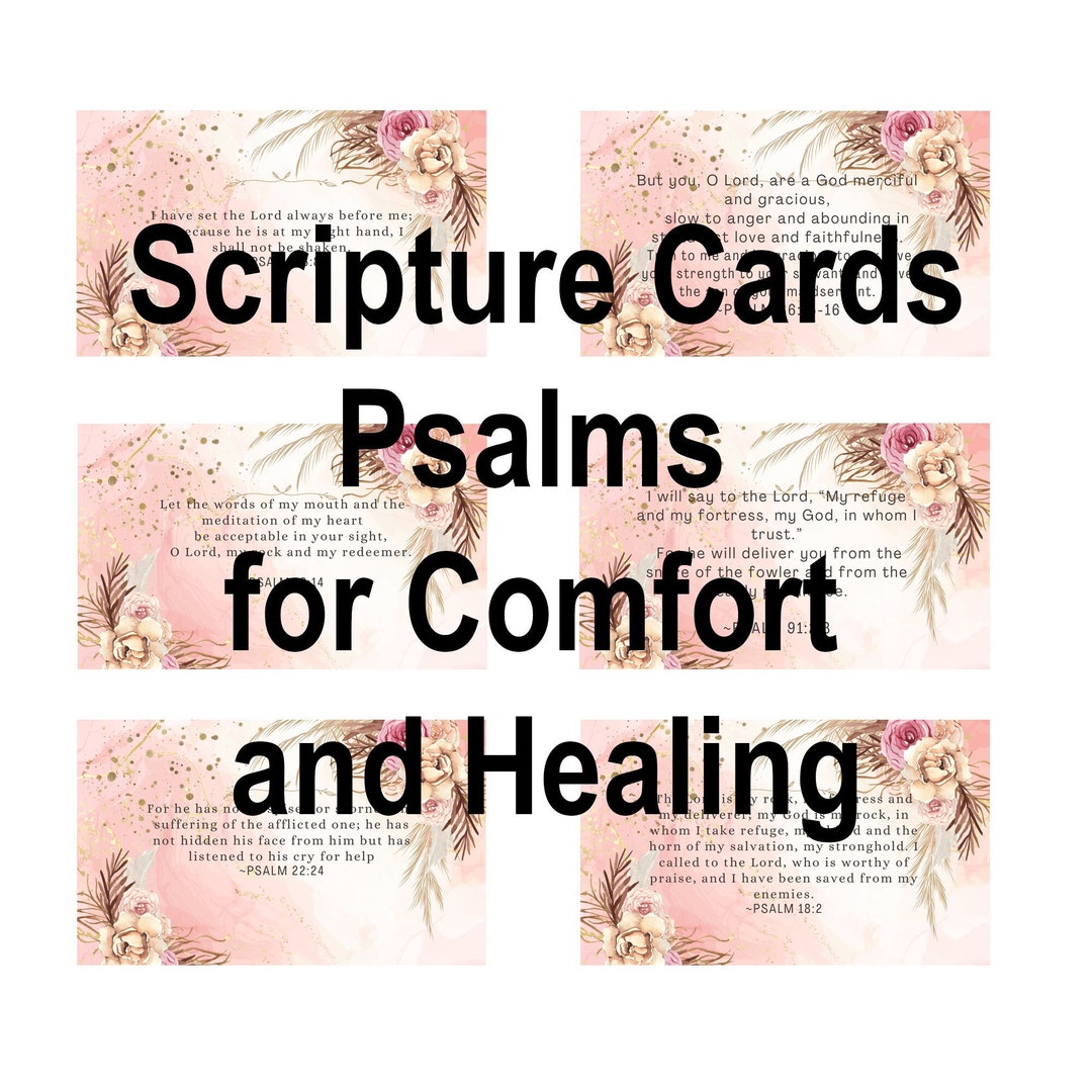 Printable Bible Verse Comfort Healing Scripture Cards | Memory Cards ...
