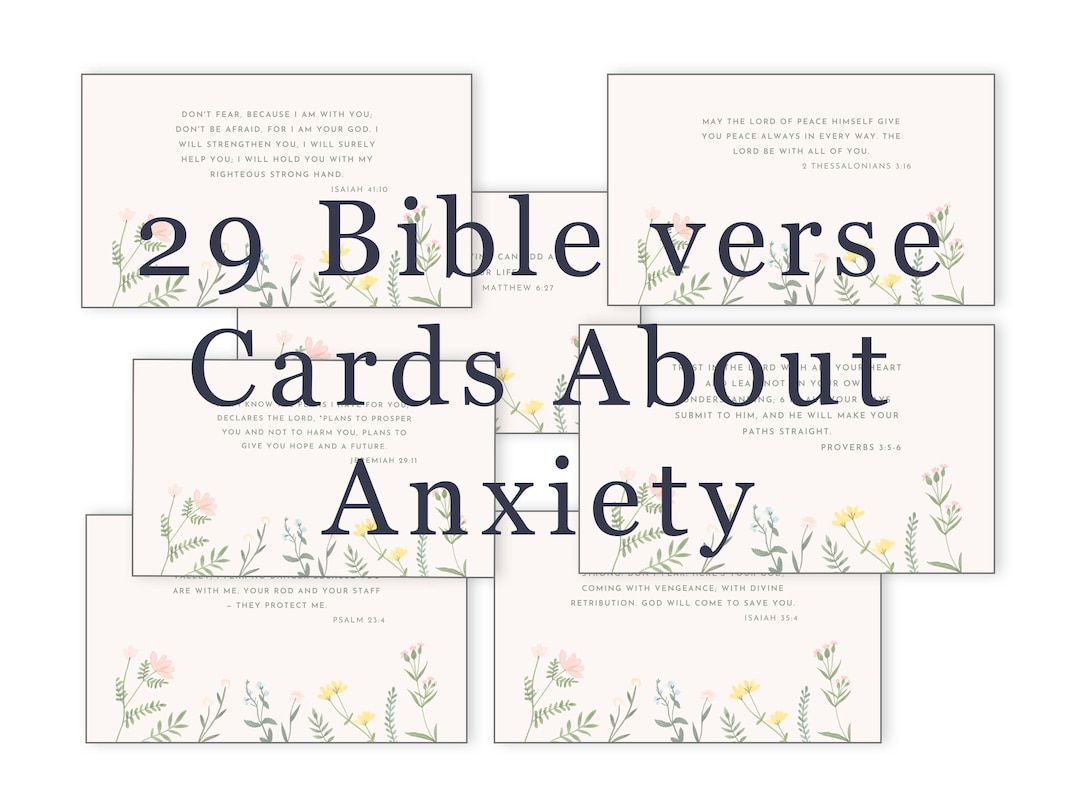 Printable Bible Scripture Cards Anxiety Memory Cards | Write Your Verse ...
