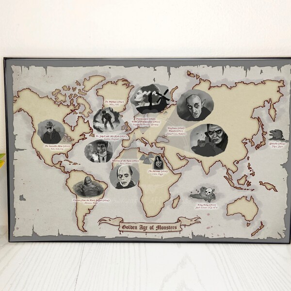 Classic Monster Art - Etsy