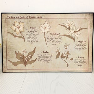 LOTR Fantasy Botanical Illustration Print // LOTR Illustration // Geeky ...