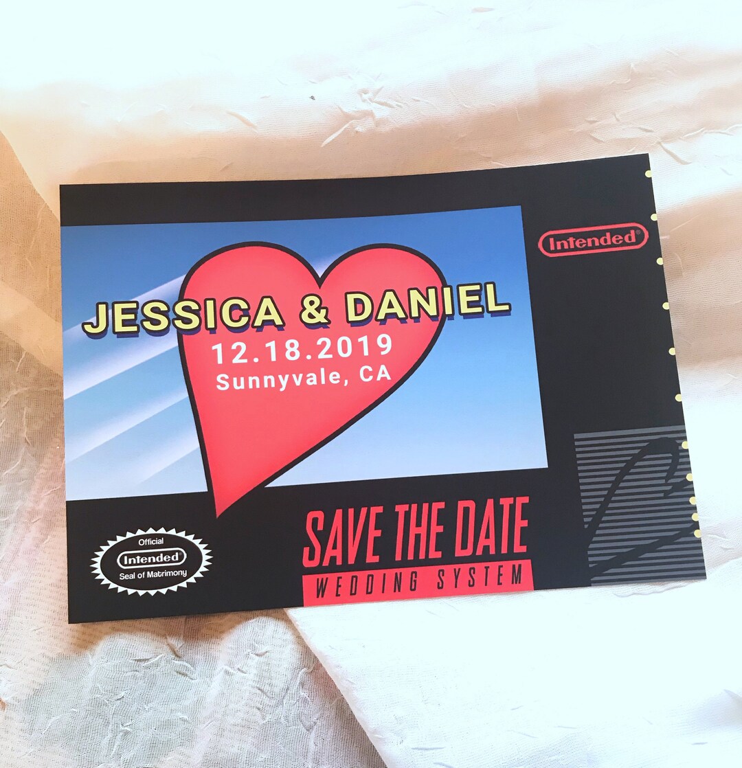 Super Nintendo Save the Date // SNES Video Game Wedding Invitation ...
