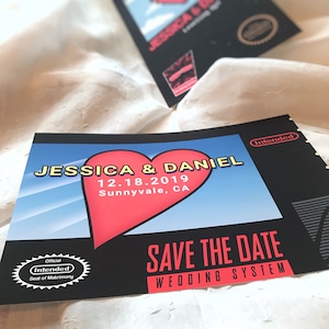 Super Nintendo Save the Date // SNES Video Game Wedding Invitation ...