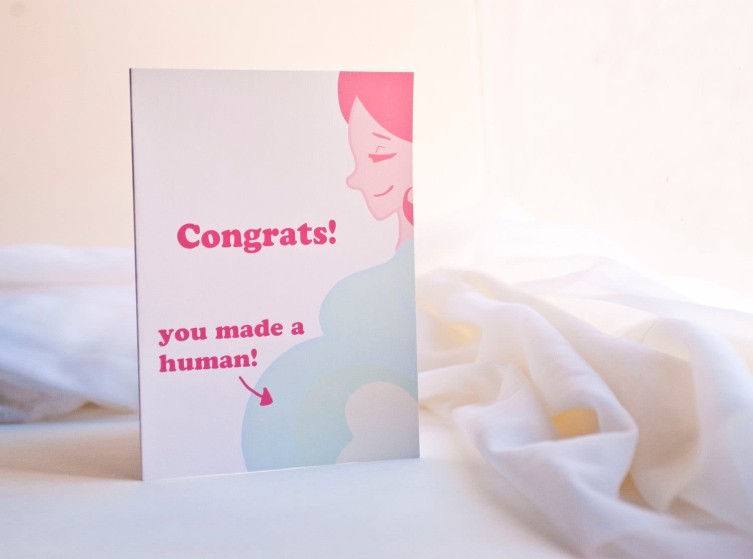 Funny Pregnancy Congrats Card: You Made a Human! - Etsy