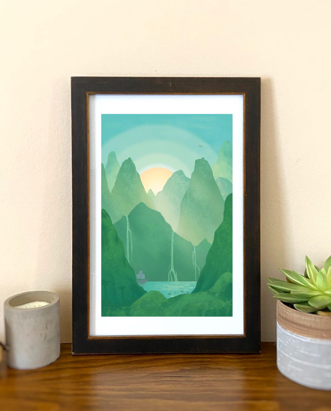 Neverland Art Print, Fantasy Landscape Illustration - Etsy