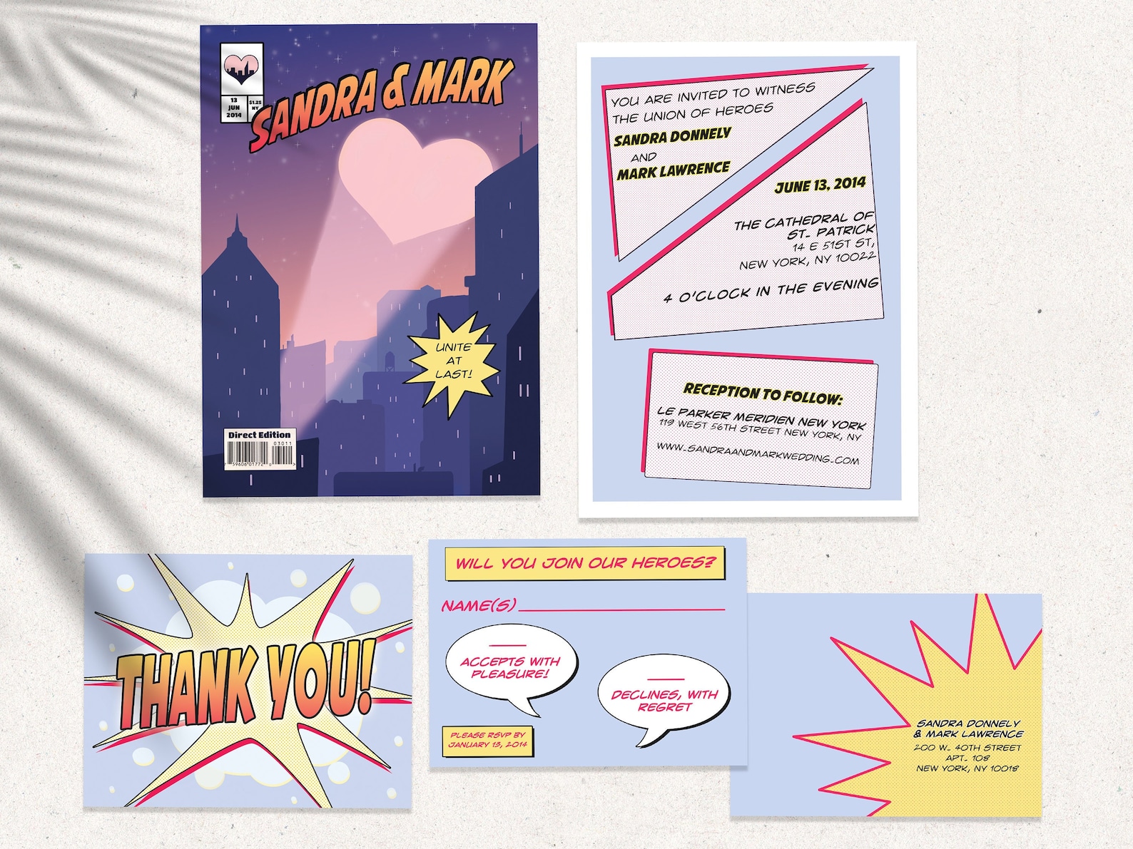 Comic Book Wedding Invitation Set: Superhero Theme (digital) - Etsy