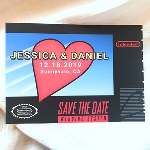 Super Nintendo Save the Date // SNES Video Game Wedding Invitation ...