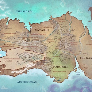 Empyrean Romantasy Map // Navarre // Fourth Wing Fan Art // Basgiath ...