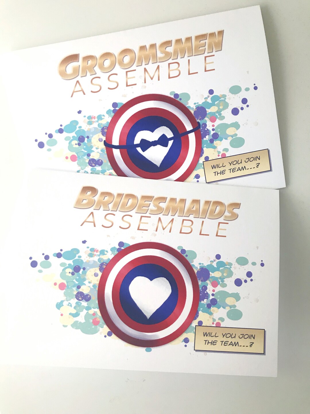 Comic Book Wedding Party Cards // Avengers Wedding Card // Groomsmen ...