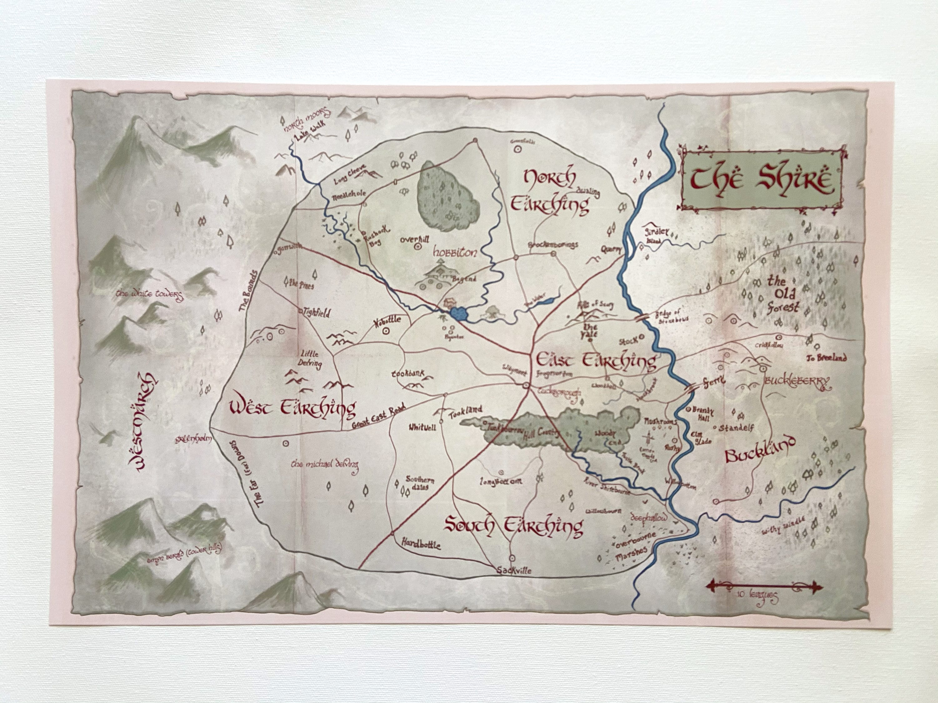 Lord Of The Rings Map Of The Shire Detailed Middle Earth Map The Shire