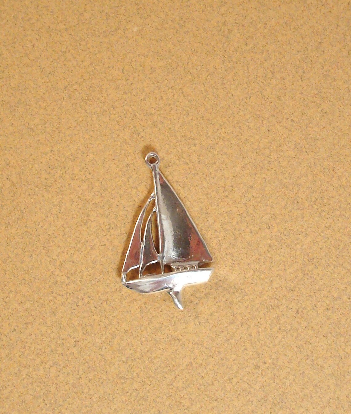 Sailboat Charm Cast in Sterling Silver .925 - Made to Order - Etsy