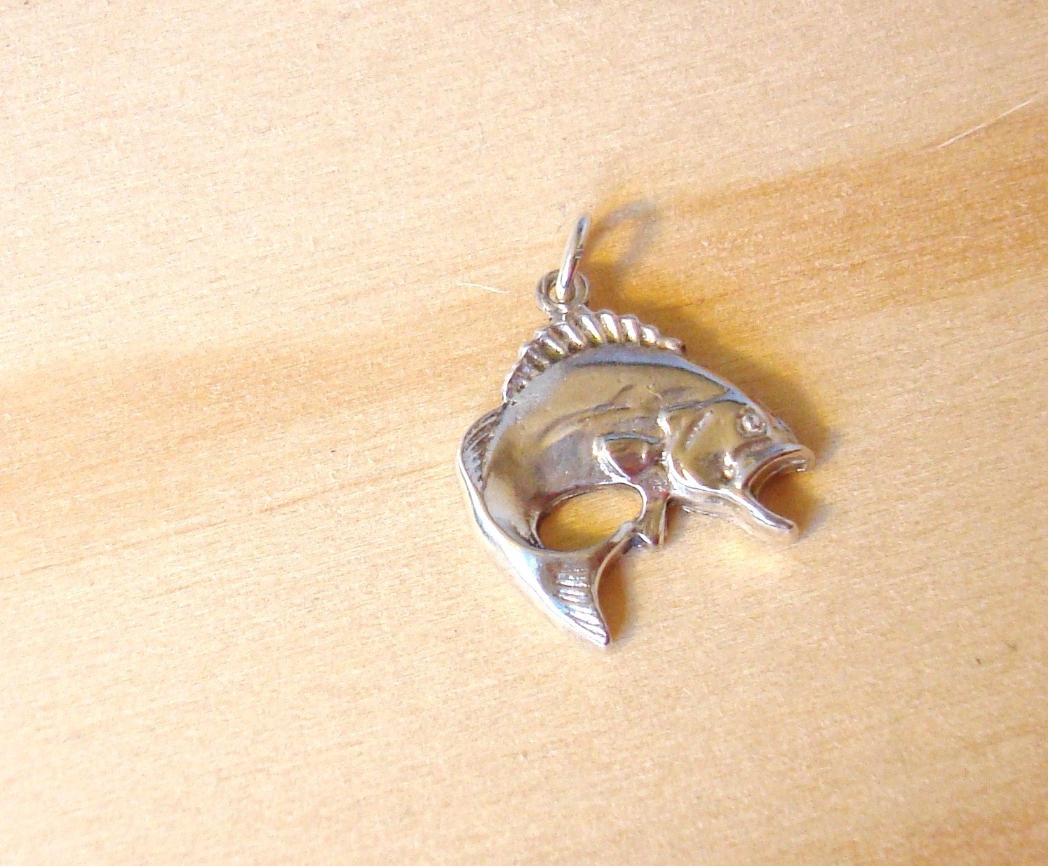 Angling Fish Pendant Cast in Sterling Silver .925 - Etsy