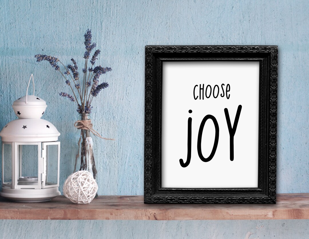 Choose Joy - Printable Inspirational Quote Wall Art - Etsy