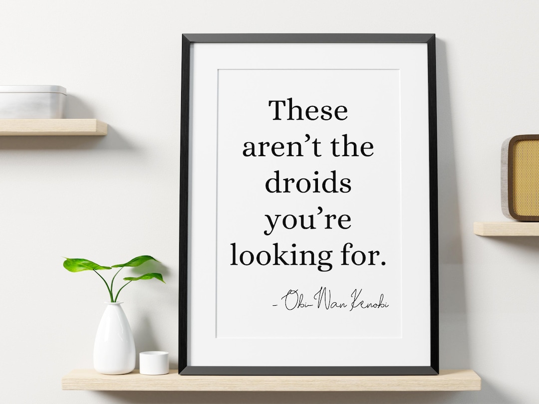 These Aren’t the Droids You’re Looking For. - Obi-wan Kenobi - Star ...