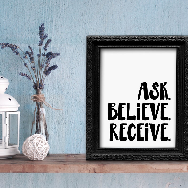Ask Believe Receive - Etsy