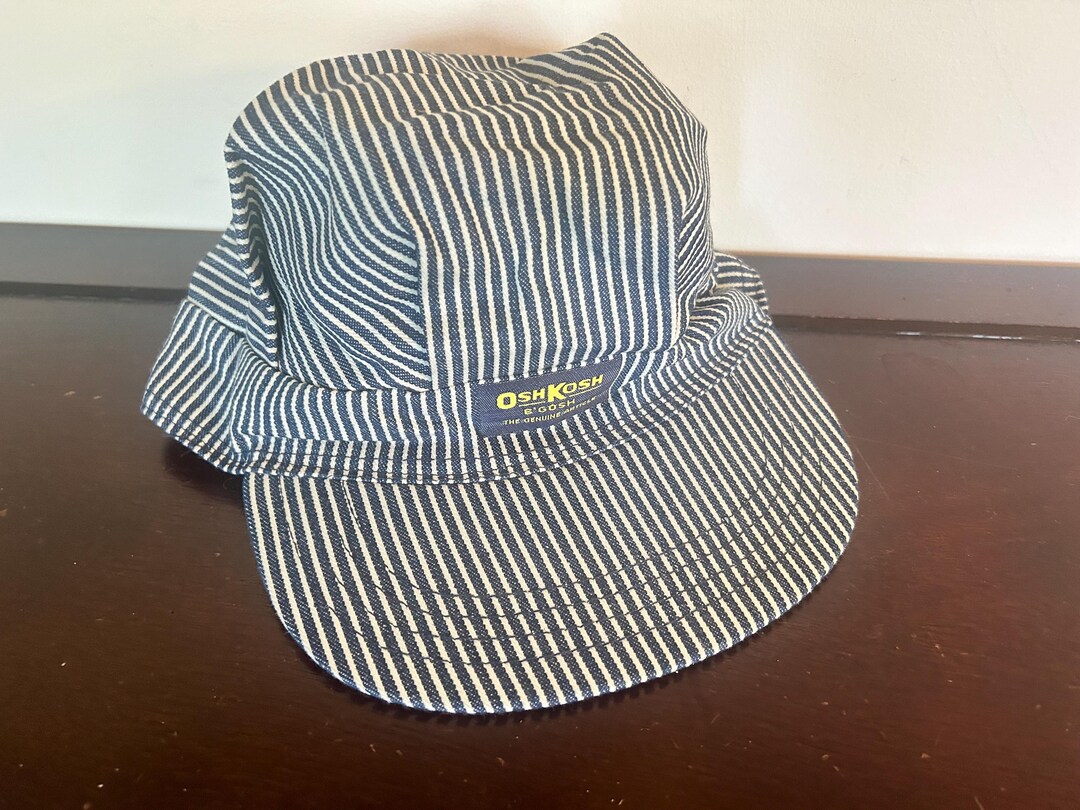 Men's Vintage OSH KOSH B'gosh Train Conductor Engineer Hickory Striped ...