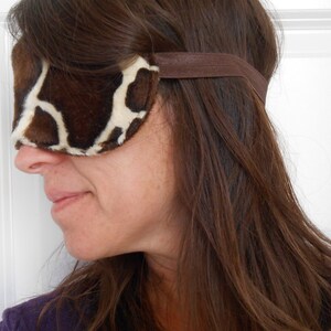 Giraffe Print Faux Fur Sleep Mask. - Etsy