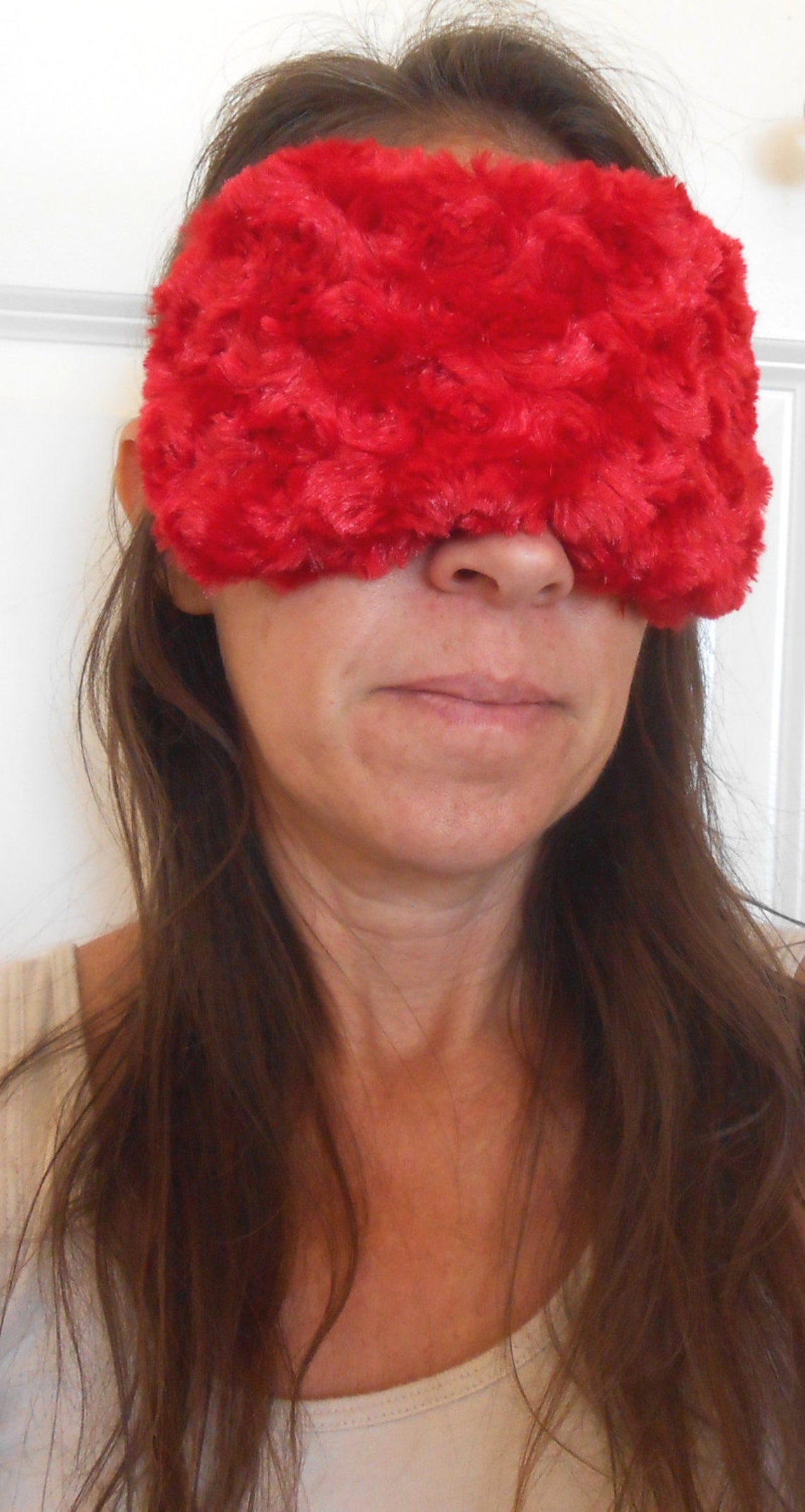 Red Hot Minky Sleep Mask - Etsy