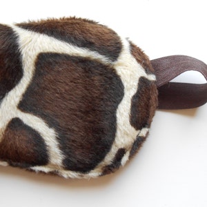 Giraffe Print Faux Fur Sleep Mask. - Etsy