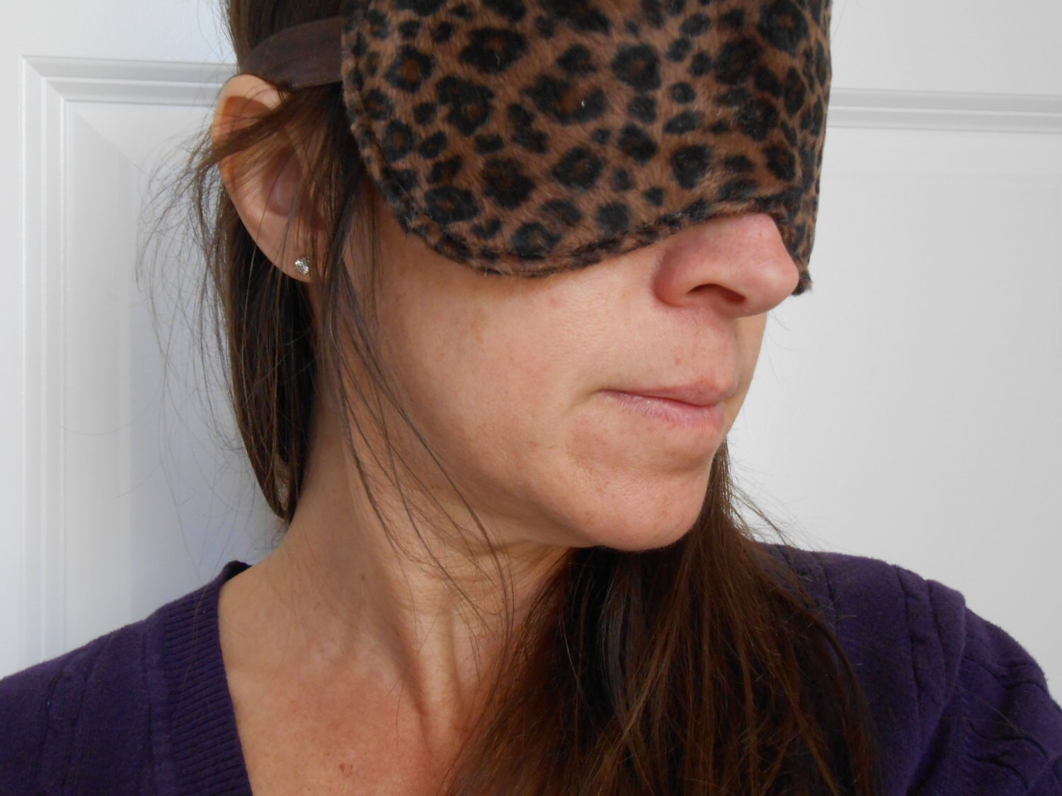 Brown Leopard Print Faux Fur Sleep Mask - Etsy
