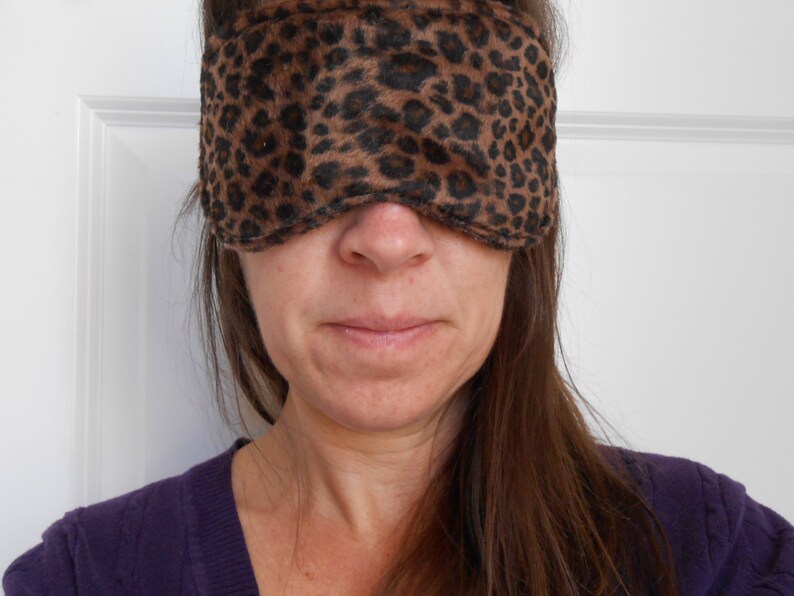 Brown Leopard Print Faux Fur Sleep Mask - Etsy