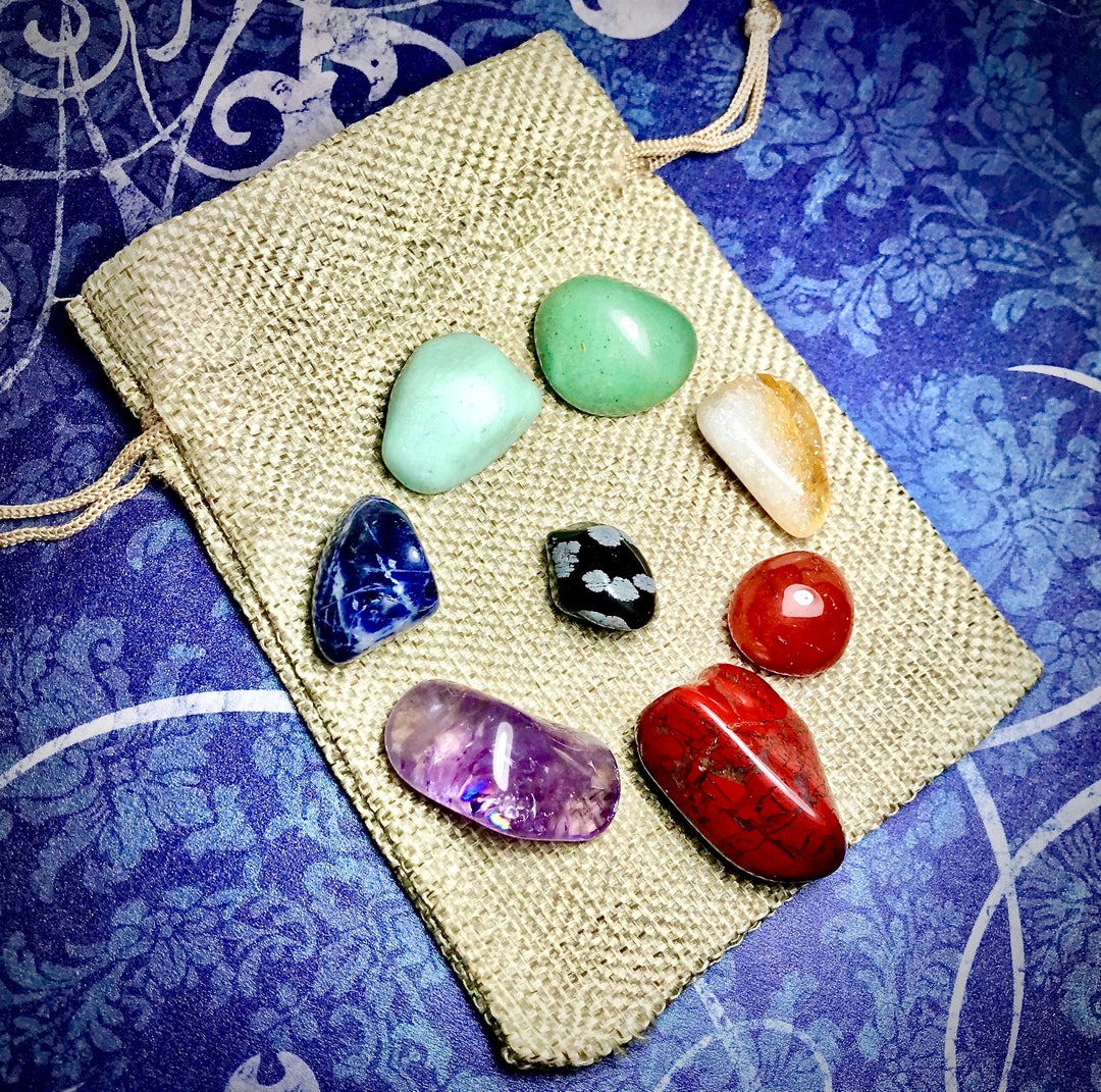 Crystal Chakra Healing Kit, Crystal Bag, Metaphysical Healing Tool ...