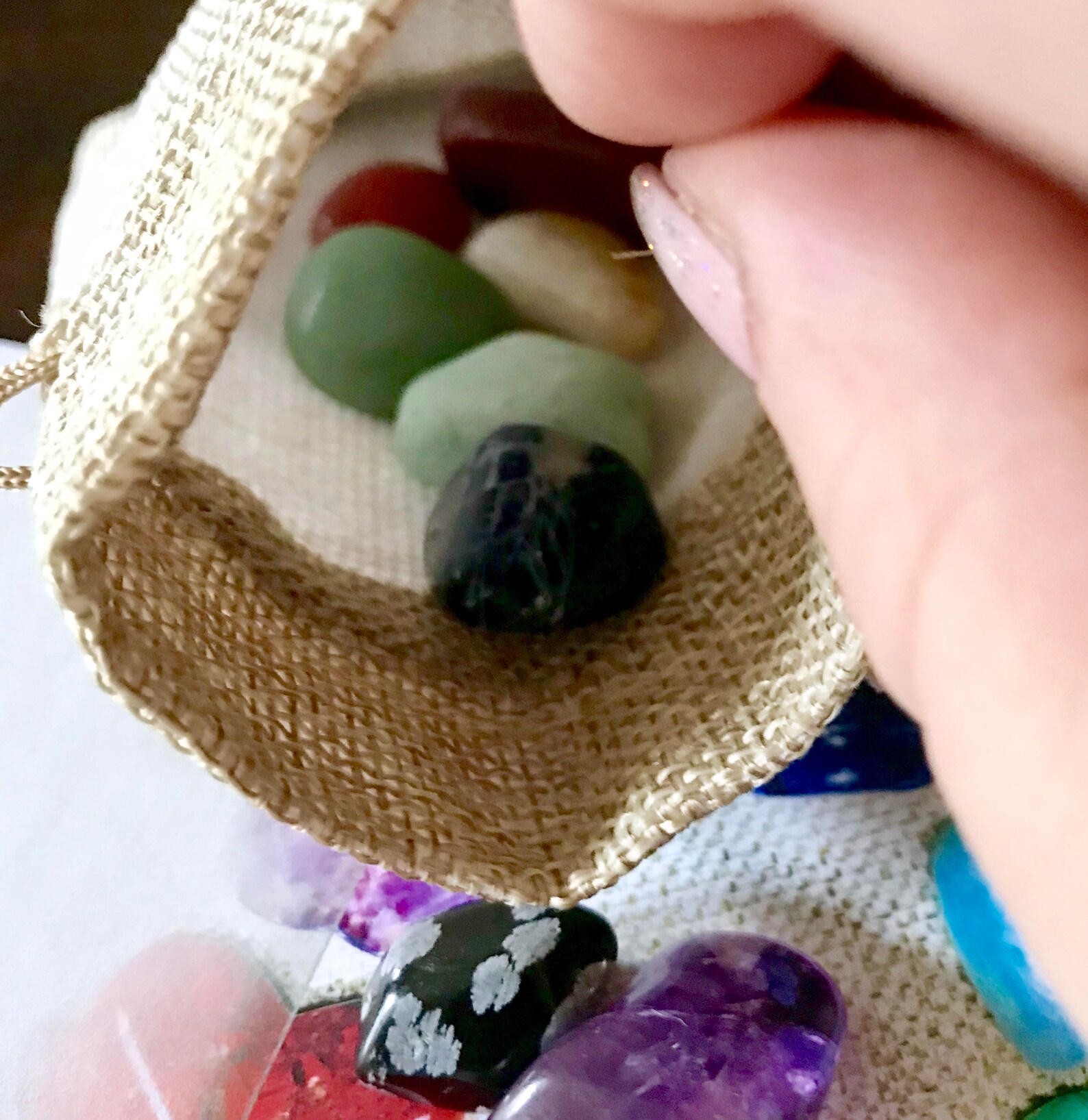 Crystal Chakra Healing Kit, Crystal Bag, Metaphysical Healing Tool ...