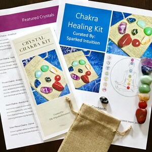 Crystal Chakra Healing Kit, Crystal Bag, Metaphysical Healing Tool ...