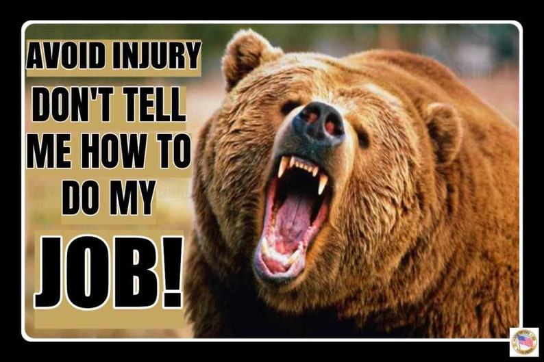 Funny Sign! AVOID INJURY... Made in USA! Metal 8"x12" Distressed Image ...