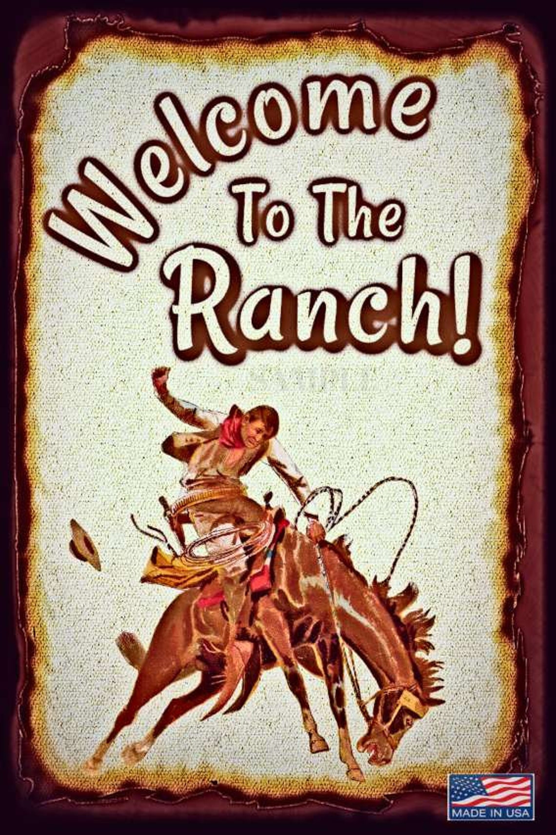 Welcome to the Ranch! 8"x12" All Weather Metal Sign! USA Made! Western ...
