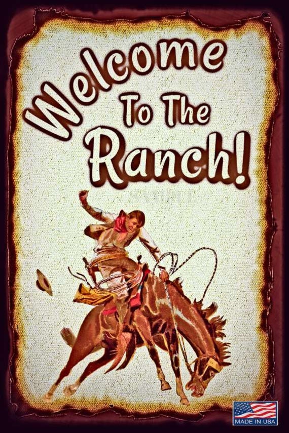 Welcome to the Ranch 8x12 All Weather Metal Sign | Etsy