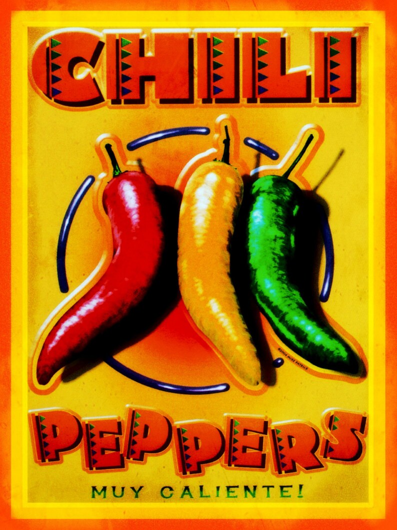Chilli Pepper Sign Vivid Distressed All Weather Metal Made in - Etsy