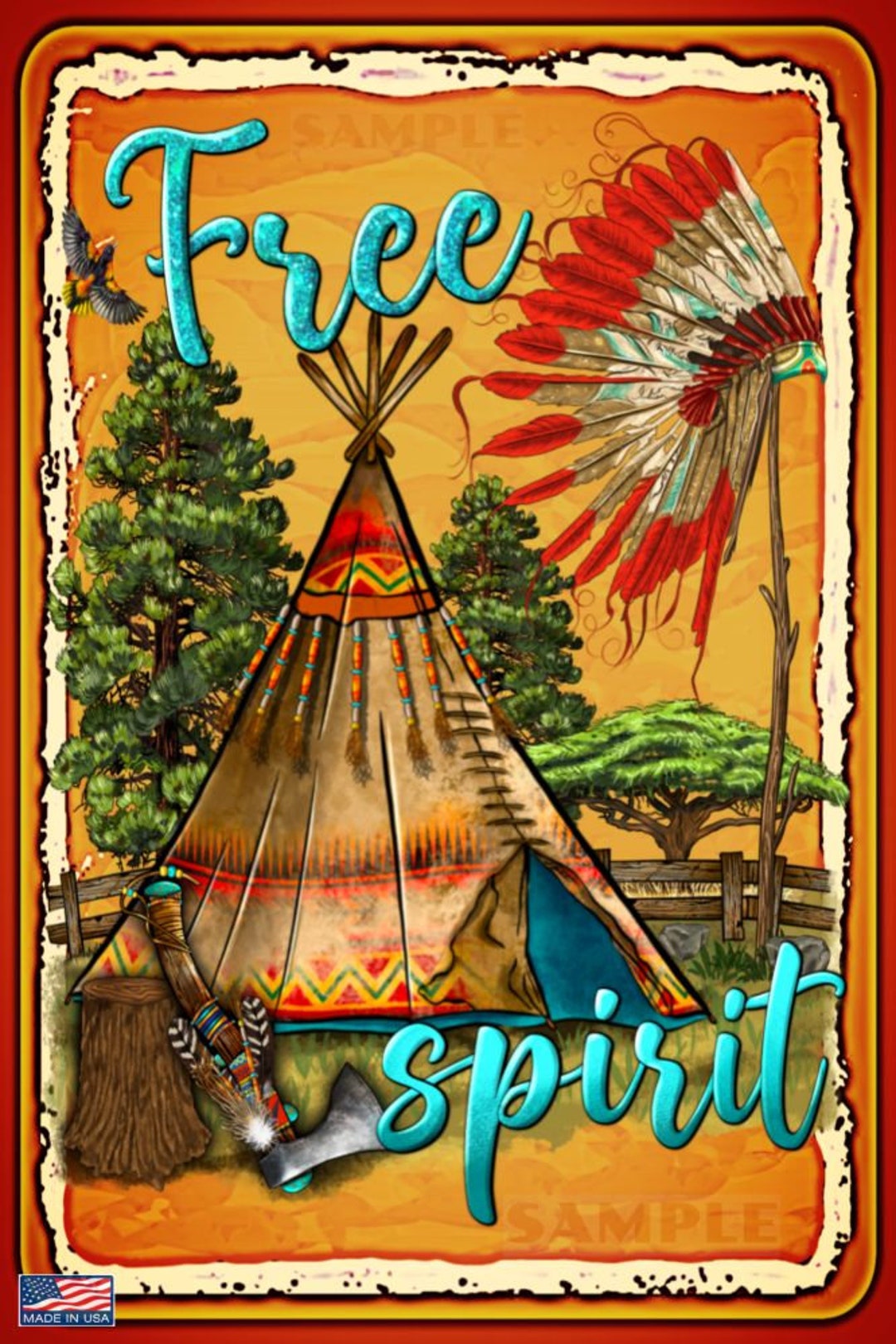 Native American Wisdom! Distressed All Weather 8x12 Metal Sign! Made in ...