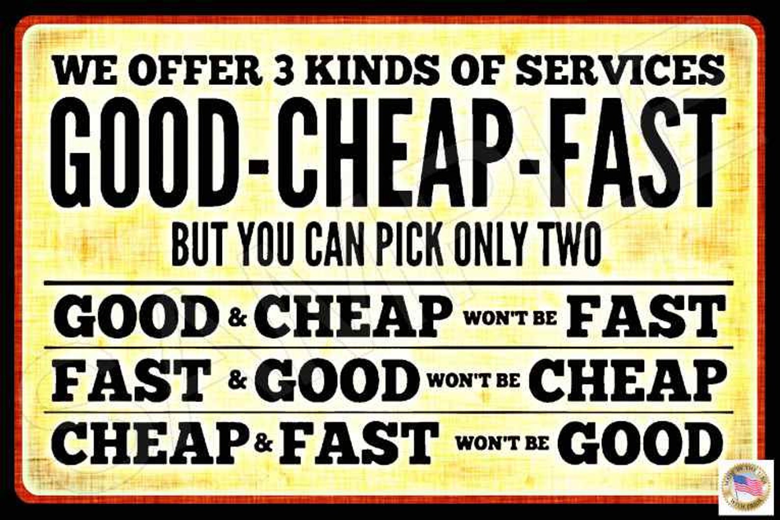 FAST SERVICE Made in USA 8x12 Metal Sign Man Cave - Etsy