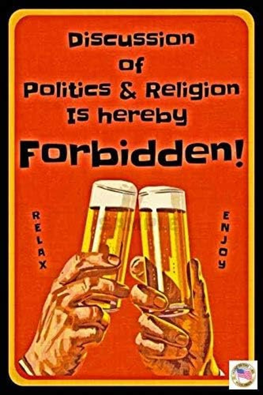Drama Free Zone! No Politics! All Weather 8"x12" Metal Sign Made in USA ...
