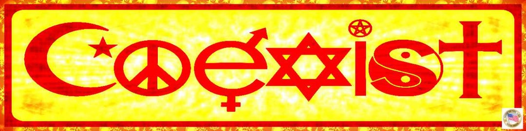 COEXIST Mini Street Sign All Weather 3"x12" Metal Made in USA! Peace ...